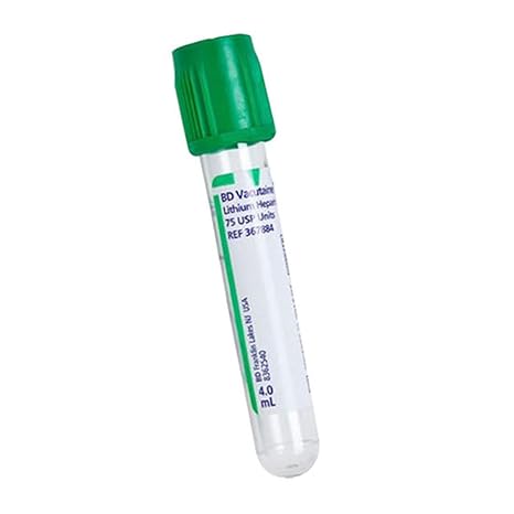 4mL BD Vacutainer Blood Collection Tubes with Lithium Heparin (Green ...